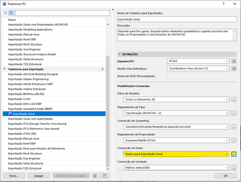 Como exportar o modelo IFC do ArchiCAD para o AltoQi Visus Cost Management?